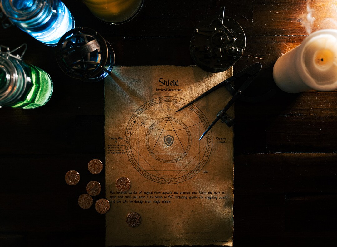 Scroll of Shield - Etsy