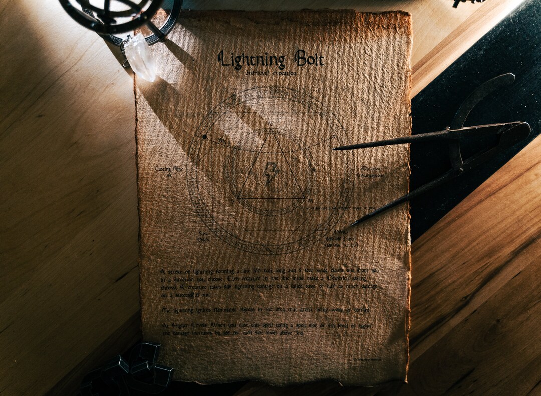 Scroll of Lightning Bolt - Etsy