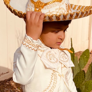 Mariachi Suit Ivory With Gold Embroidery - Etsy