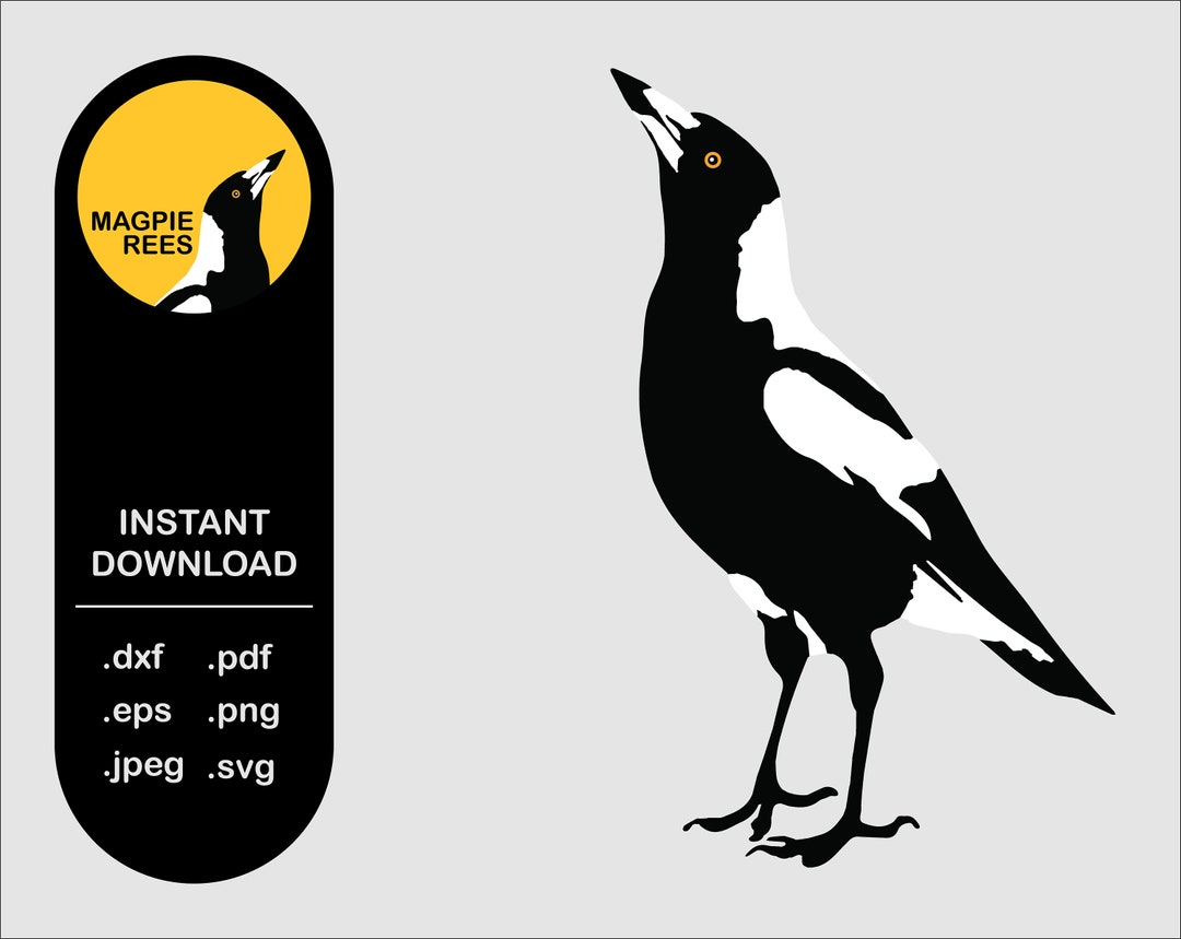 Magpie | Instant Digital Download | .dxf .eps .jpeg .pdf .png .svg ...