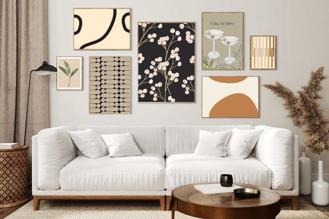 Modern Abstract Gallery Digital Art Set | Eclectic Gallery Set Digital ...