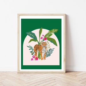 Jungle Digital Art, Tiger Eclectic Download | Animal Digital Print - Etsy