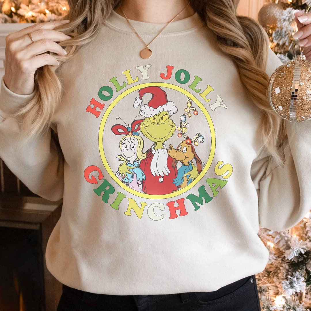 Holly Jolly Grinchmas Sweatshirt The Grinch Sweatshirt Etsy