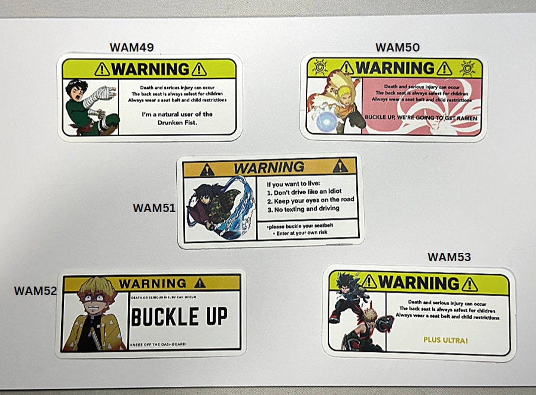 Various Funny Japanese Anime Warning Signs series2 for Riders for Safe ...