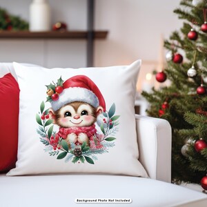 Adorable Safari Animals Christmas Clipart, Watercolor Safari Animals ...