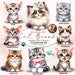 Adorable Cat Breeds Clipart, Watercolor Cat Breeds Illustration Clipart ...