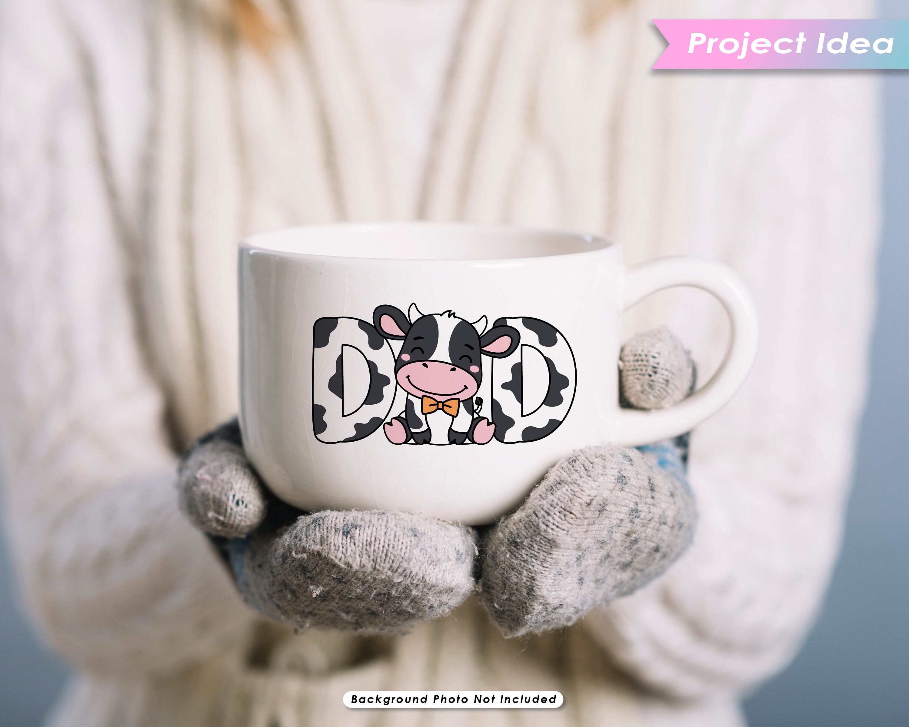 Cute Cow DAD SVG Layered Cut File Svg Cow Dad Svg Cow Dad Shirt Farm ...