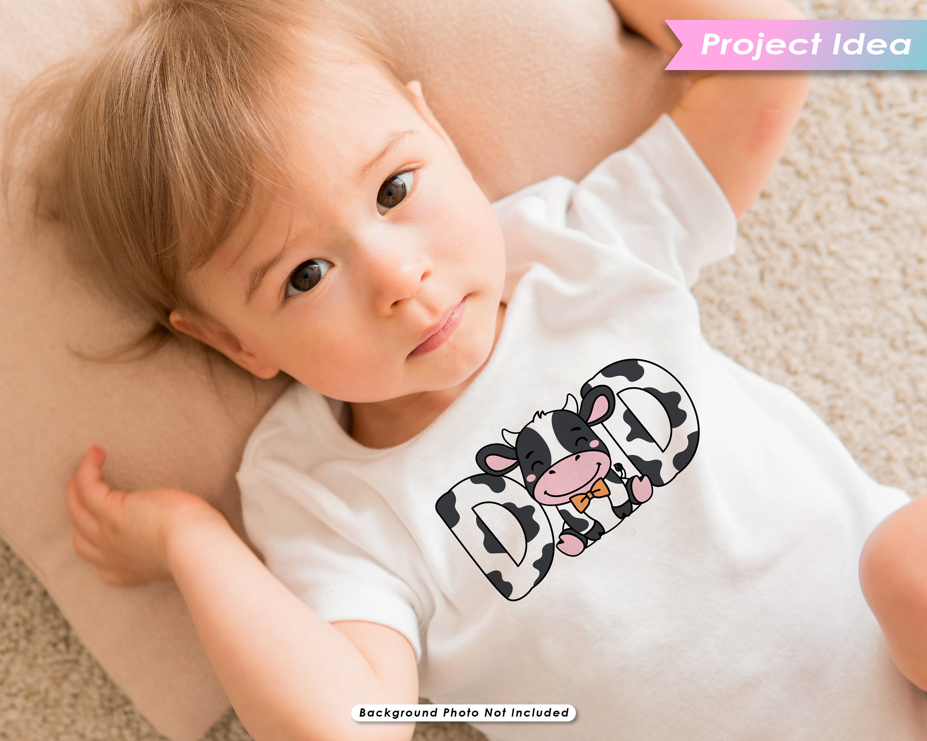 Cute Cow DAD SVG Layered Cut File Svg Cow Dad Svg Cow Dad Shirt Farm ...