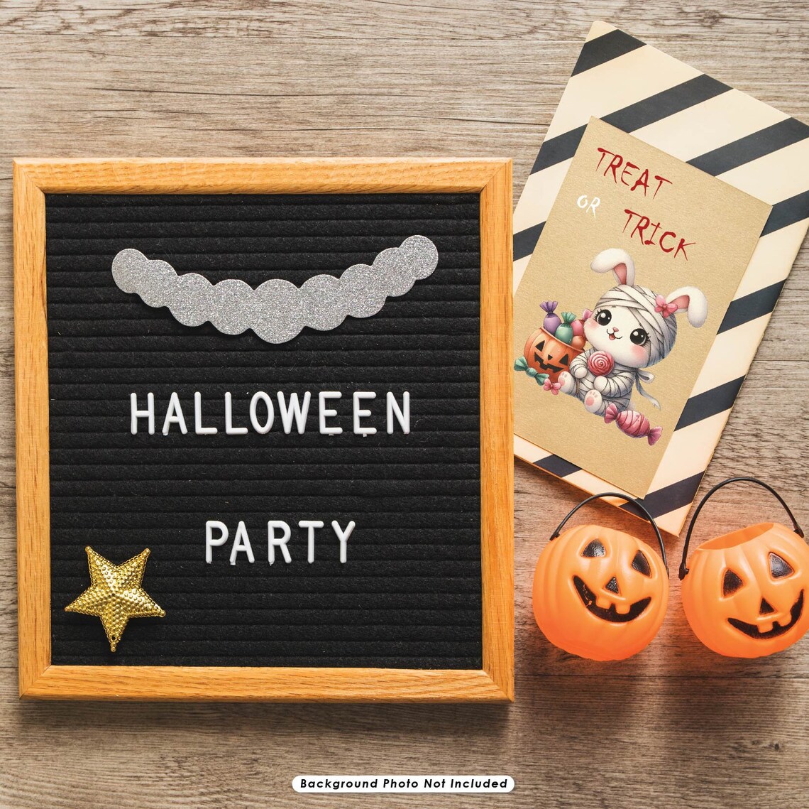 Adorable Bunny Halloween Clipart, Watercolor Bunny Halloween ...