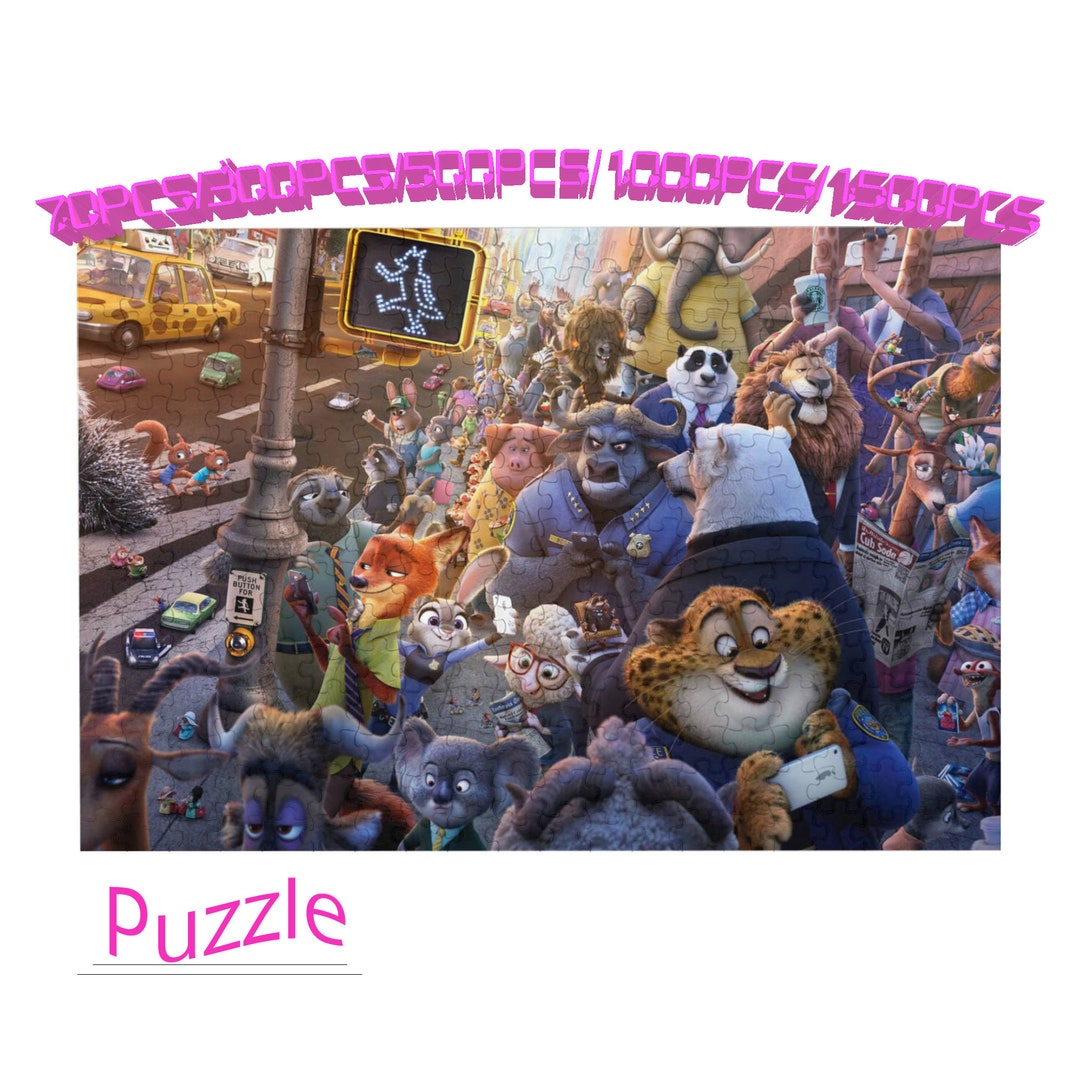 Disney Zootopia Custom Picture Jigsaw Puzzle DIY Toys for - Etsy