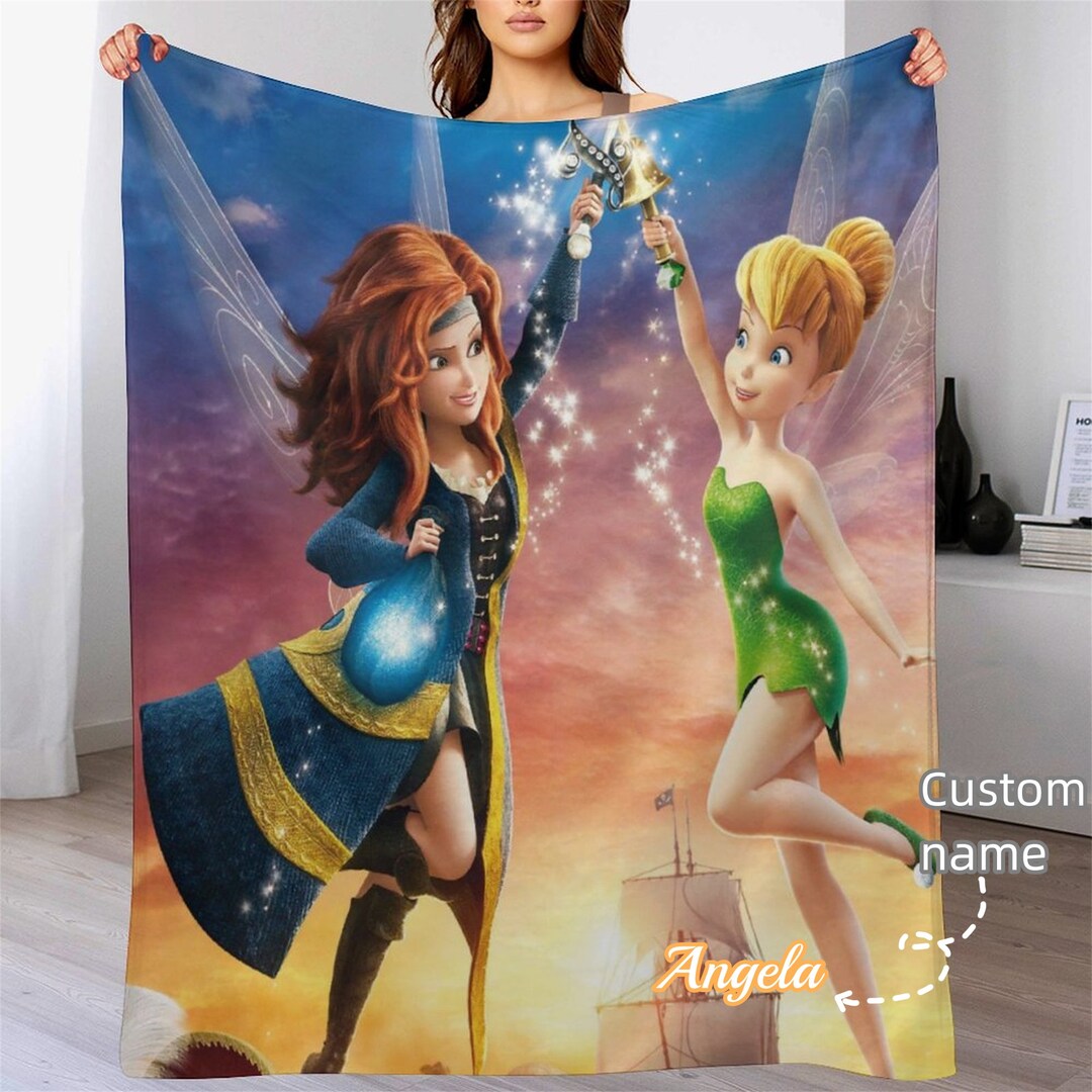 Custom Disney Tinker Bell Blanket Personalized Photo Blanket - Etsy