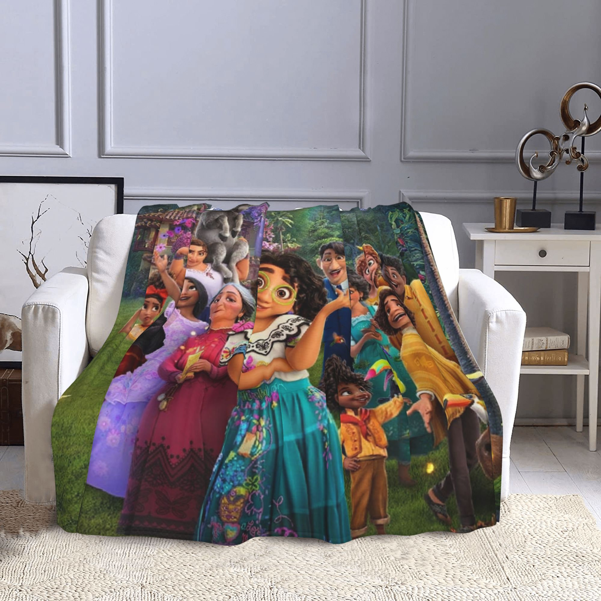 Disney Encanto Custom Name Soft Blanket Kids and Adult Bedroom Decor Tapestry Christmas Gifts ...