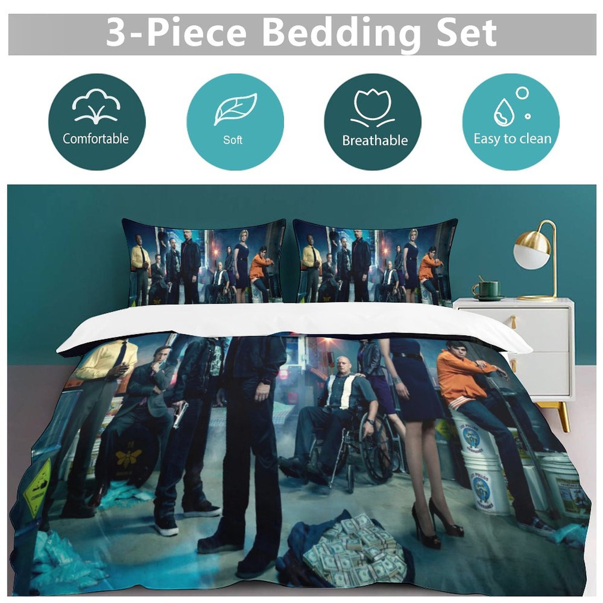 Breaking Bad Duvet Cover Pillow Cover Bedding Set sold by James White ...