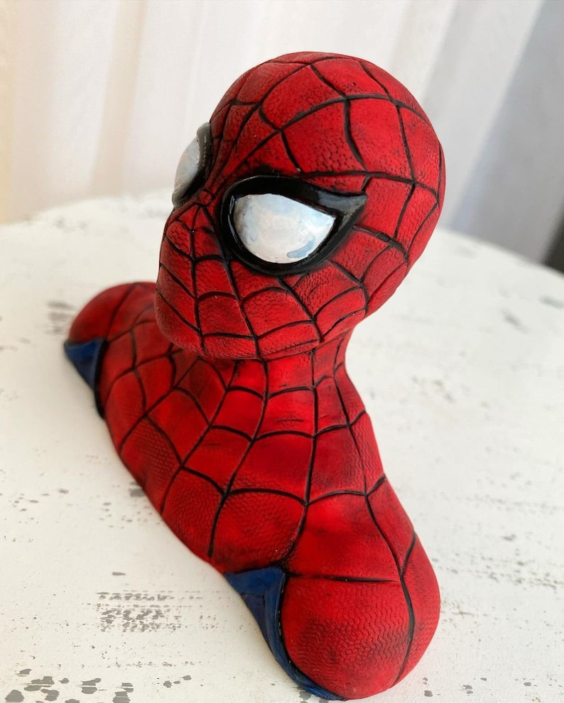 Spiderman Bust Mold: 3D Silicone Cake Topper, Fondant Decorating - Etsy