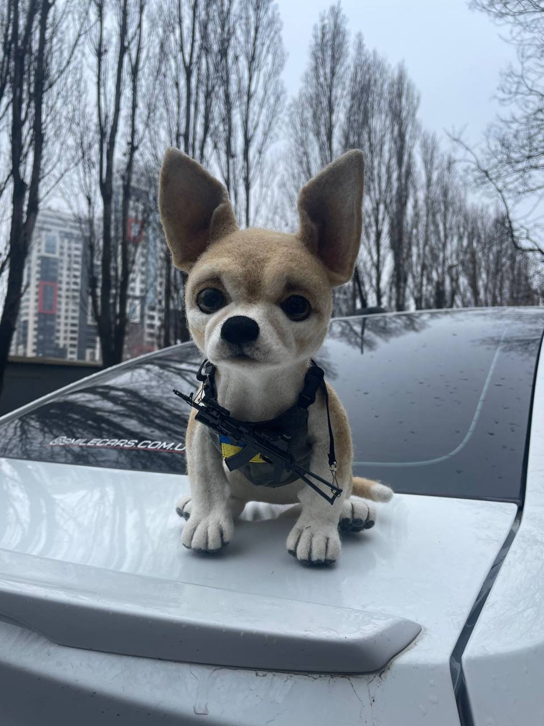 Chihuahua With Weapons Felted Assistant Minesniffer Who Helps the ...