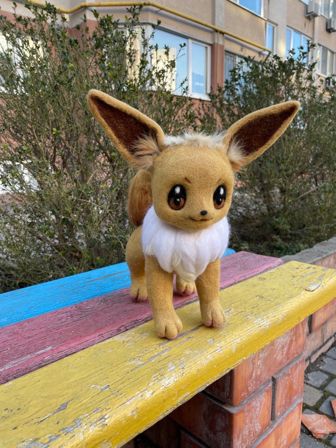 Eevee Big Size Felted Toy Cartoon Character Pokemon Pokedex - Etsy