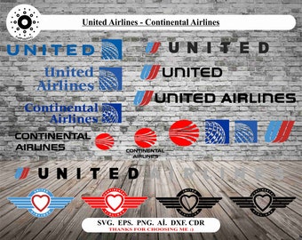 United Airlines Logo Svg - Etsy
