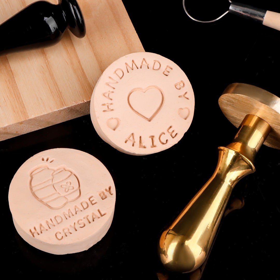 Custom Pottery Stamp, Brass Stamp for Pottery, Stamp for Ceramic ...