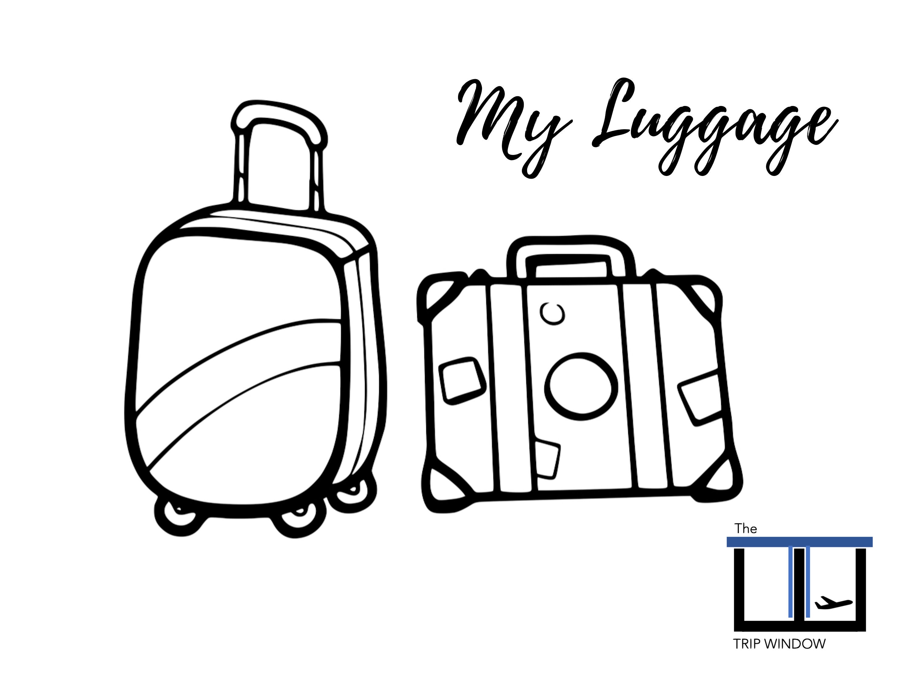 My Luggage Kids Coloring Page Kids Activity Kids Travel - Etsy