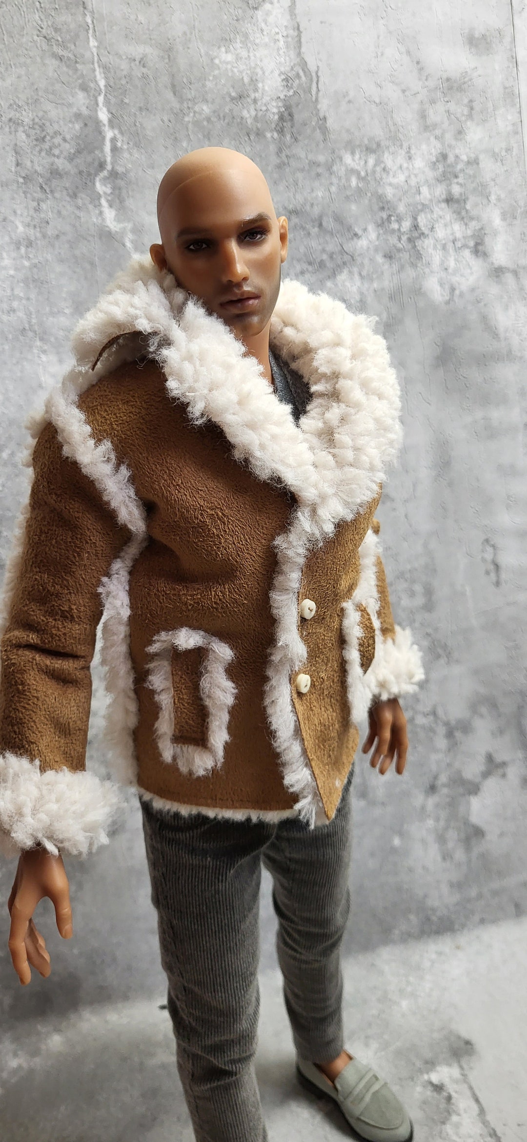 Artyficial Sheepskin Coat for 16 Doll Toner Kinsman - Etsy