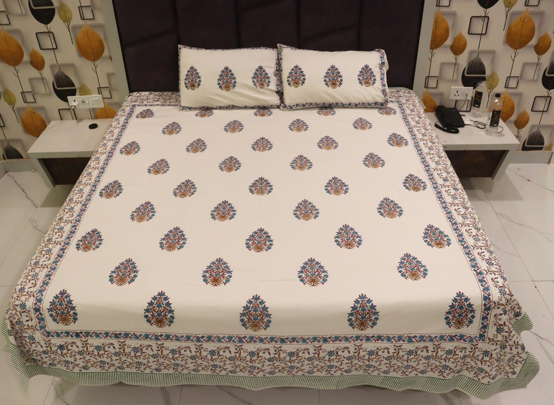 Block Print Bedsheets, Custom Block Printed Bedding, Ethnic Flair in ...