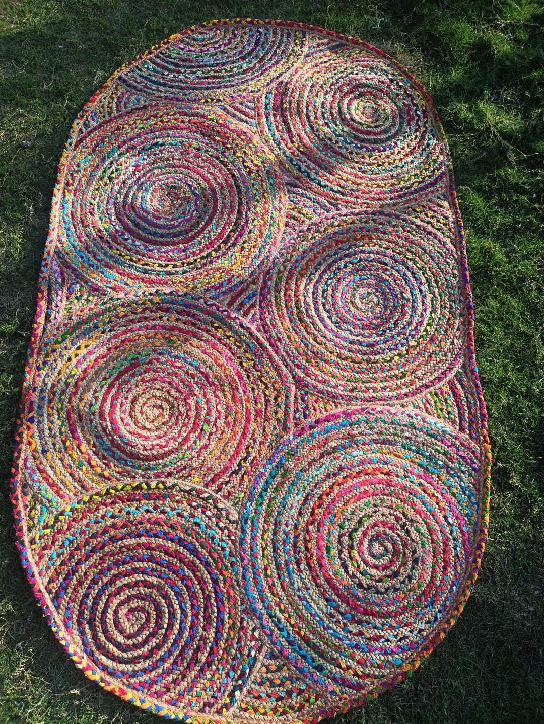 4x6, 6x9 Natural Jute Chindi Area Rug, Jute Sisal Rug, Bohemian Decor ...