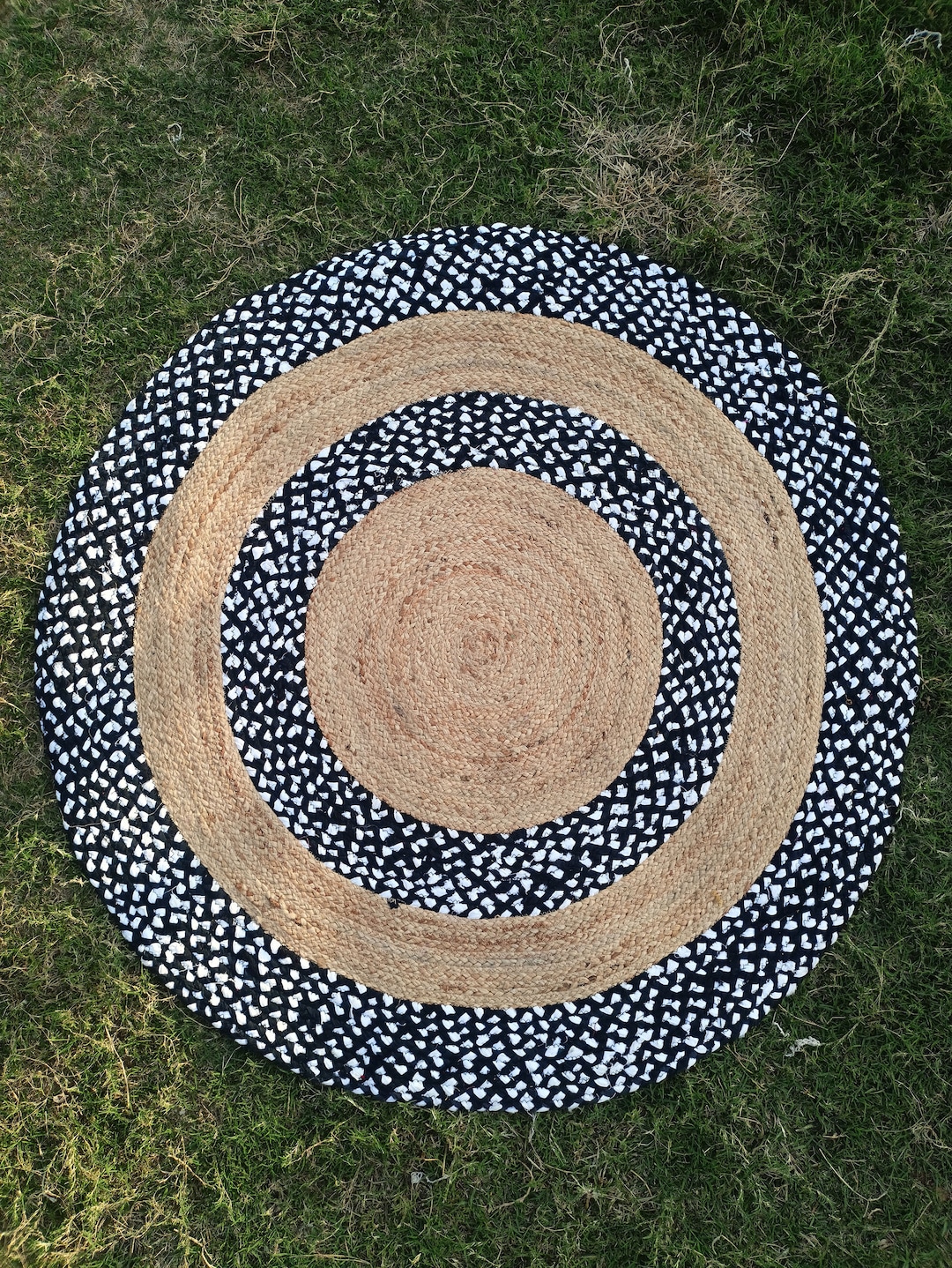 4x4, 5x5, 6x6, 7x7, Jute Braided Round Rug Natural Fiber Rug, Handmade ...