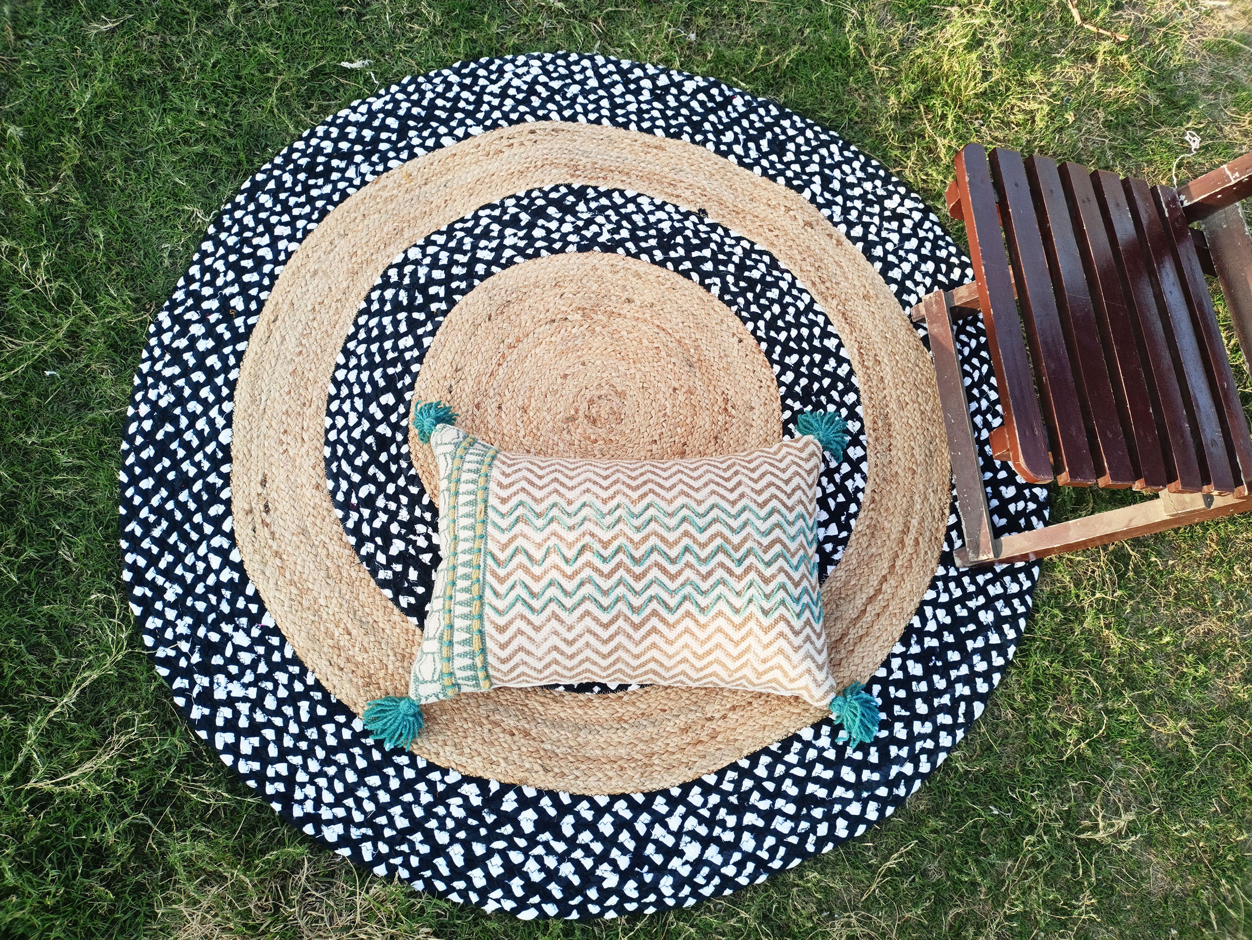 4x4, 5x5, 6x6, 7x7, Jute Braided Round Rug Natural Fiber Rug, Handmade ...