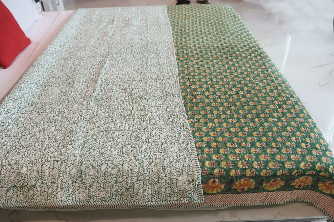 Light Weight Winter Reversible Razai Winter Warm Razai Quilt, Bedspread ...