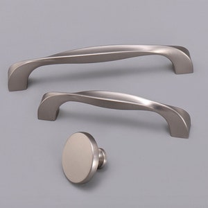 Modern Cabinet Handles Silver Drawer Kitchen Handles Pulls - Etsy