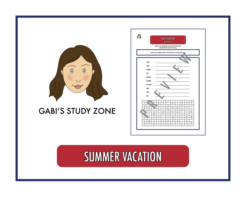 A Summer Vacation Themed Word Search to Playfully Approach the English ...