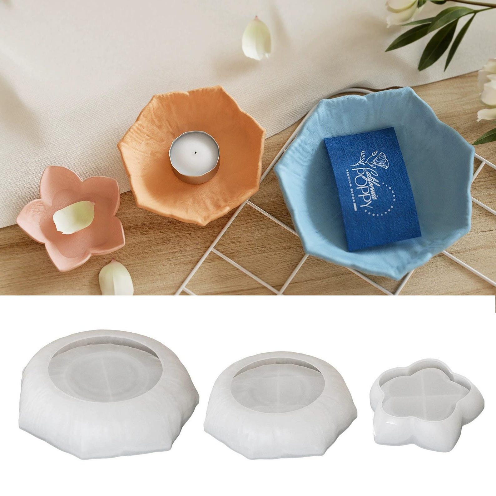 Silicone Mold Dishes, Casting Mold Tray, Resin Mold Hexagon Tray, Plate ...