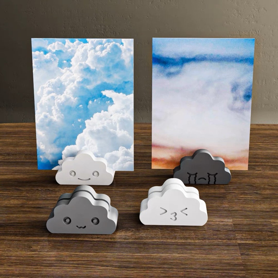 Smiling Face Cloud Shaped Business Card Holder for Office - Etsy