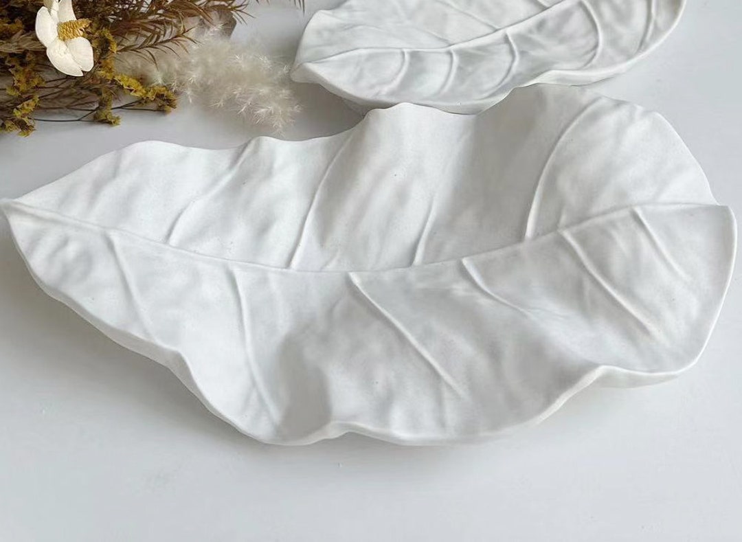 Large Leaf Tray Silicone Molds Handmade Large Jewelry Tray Mould Big ...