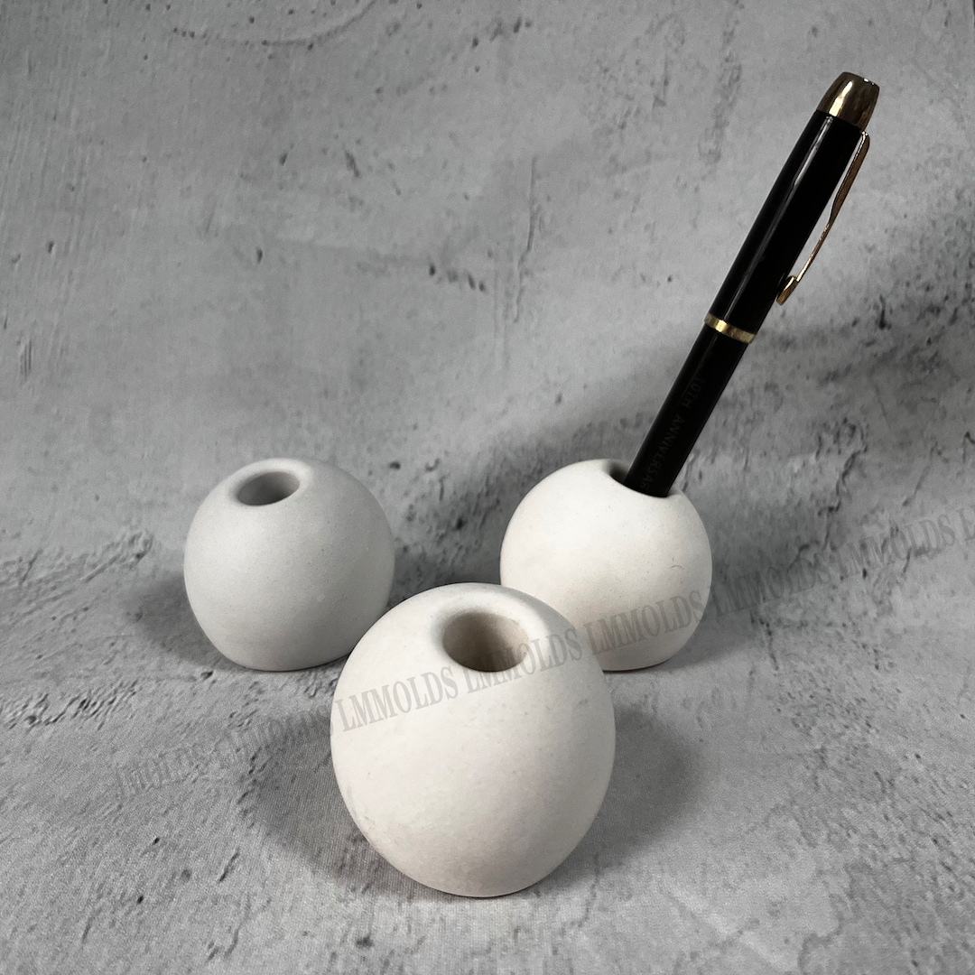 Pencil Holder Mold Cement Silicone Molds Concrete Pen Holder Silicone ...