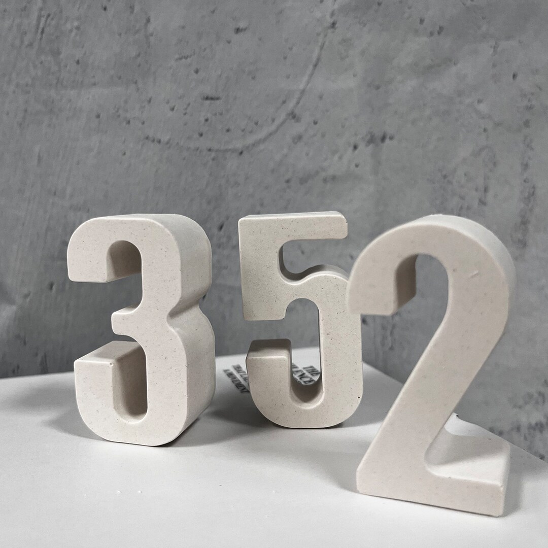 Concrete Molds Plaster Number Silicone Mold Digital NUMBER Mold Cake ...