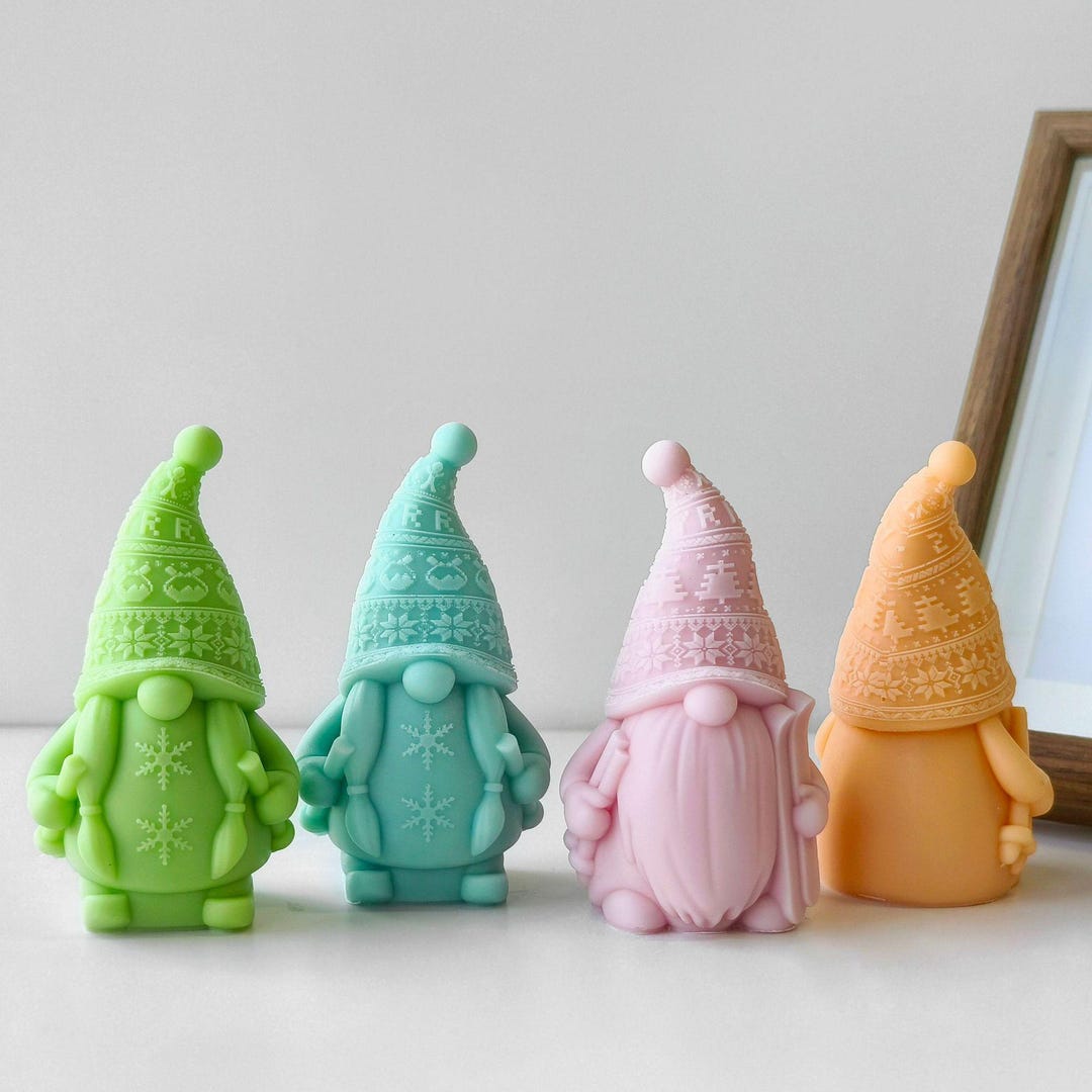 3D Gnome Silicone Molds, Casting Molds Gnome, Candle Molds Gnome ...