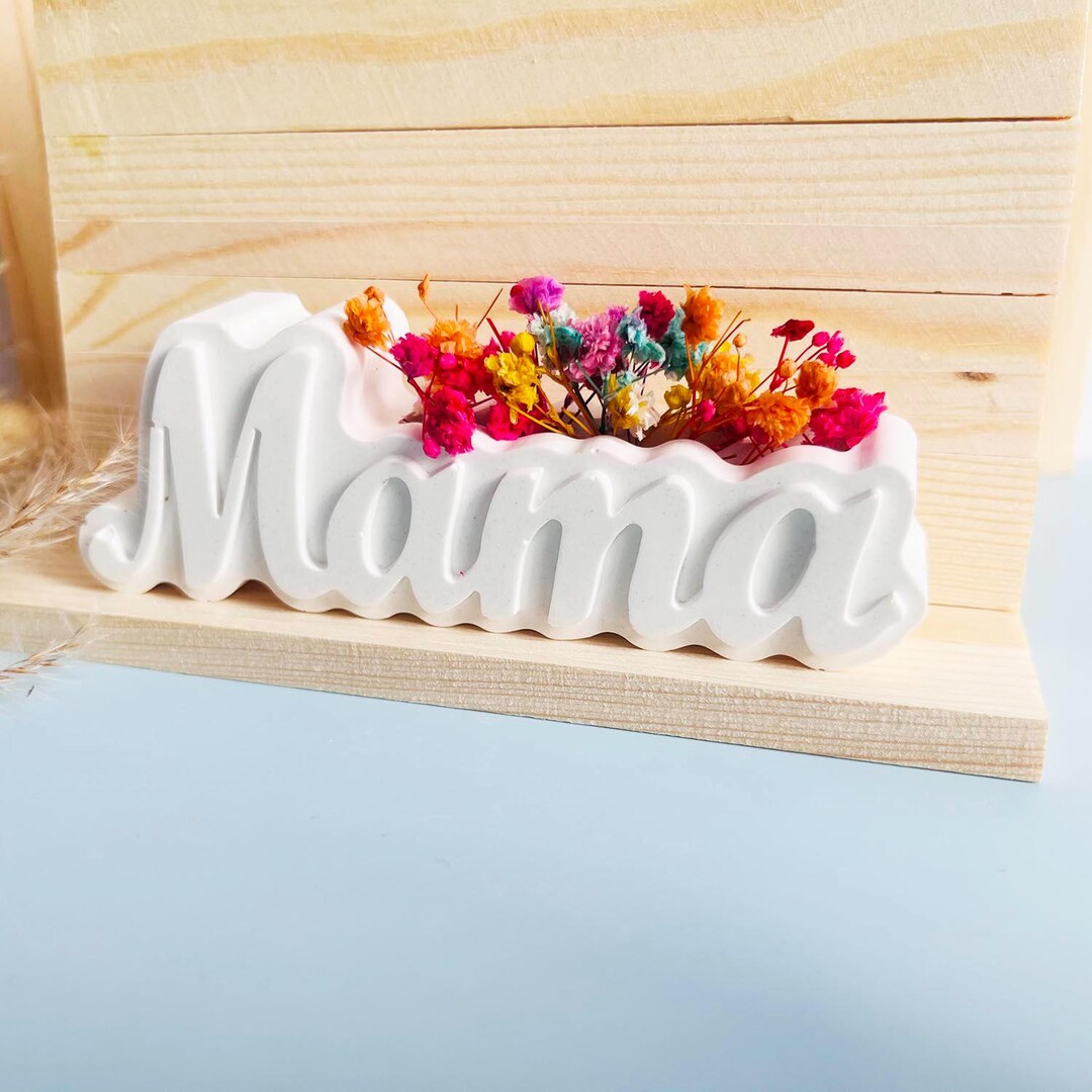 Silicone Mold Mama, Dried Flower Vase, Flower Holder, Casting Mold Mom ...
