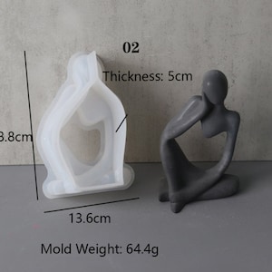 3d Human Body Silicone Mold Aromatherapy Plaster Meditation Craft Gift ...