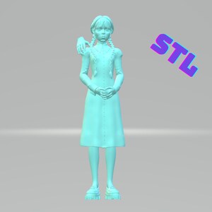 Wednesday Addams Character 3d Model Stl File - Etsy