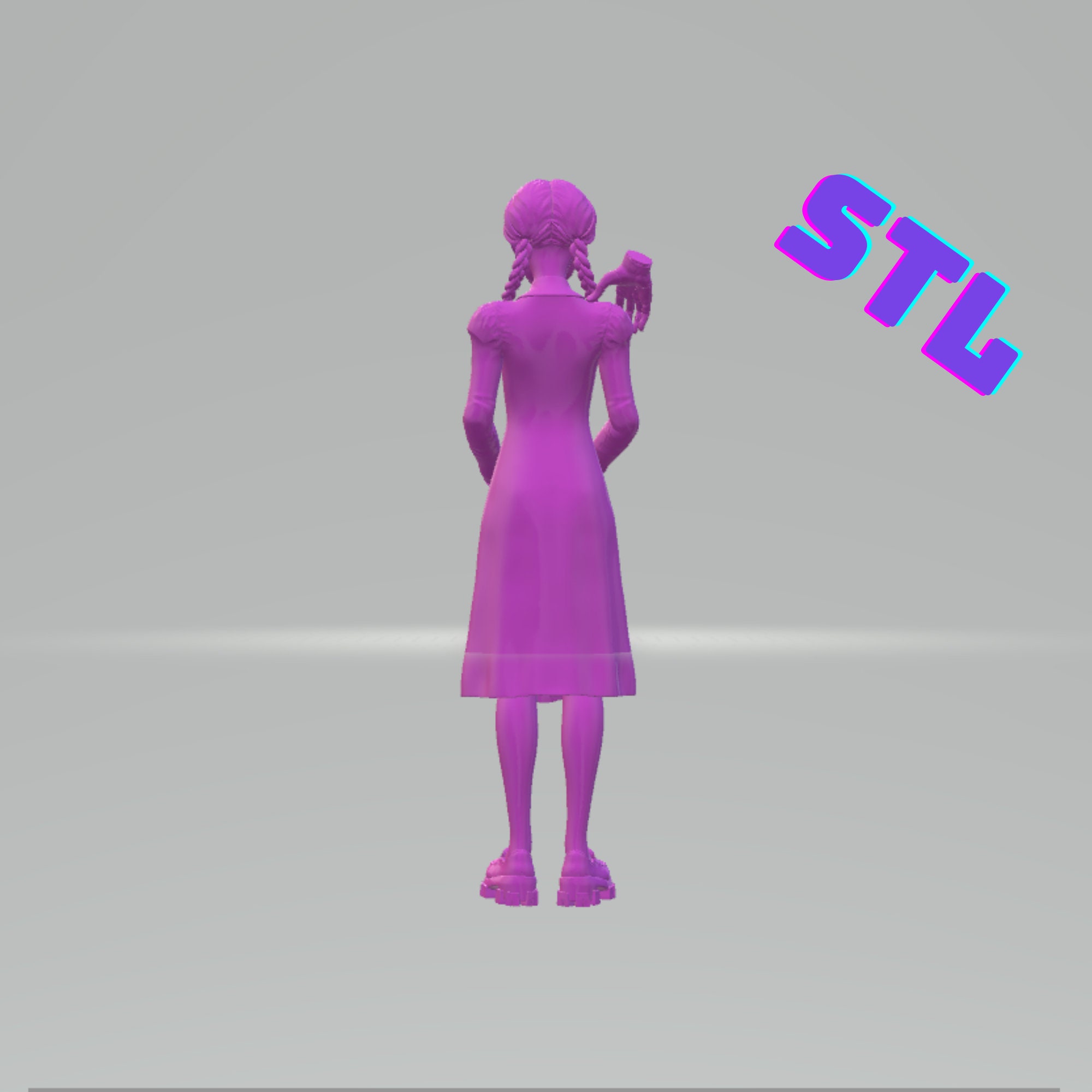 Wednesday Addams Character 3d Model Stl File - Etsy