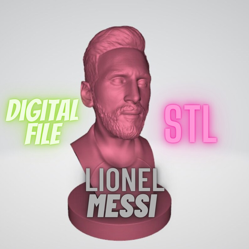 Lionel Messi Bust 3d Print Digital File - Etsy