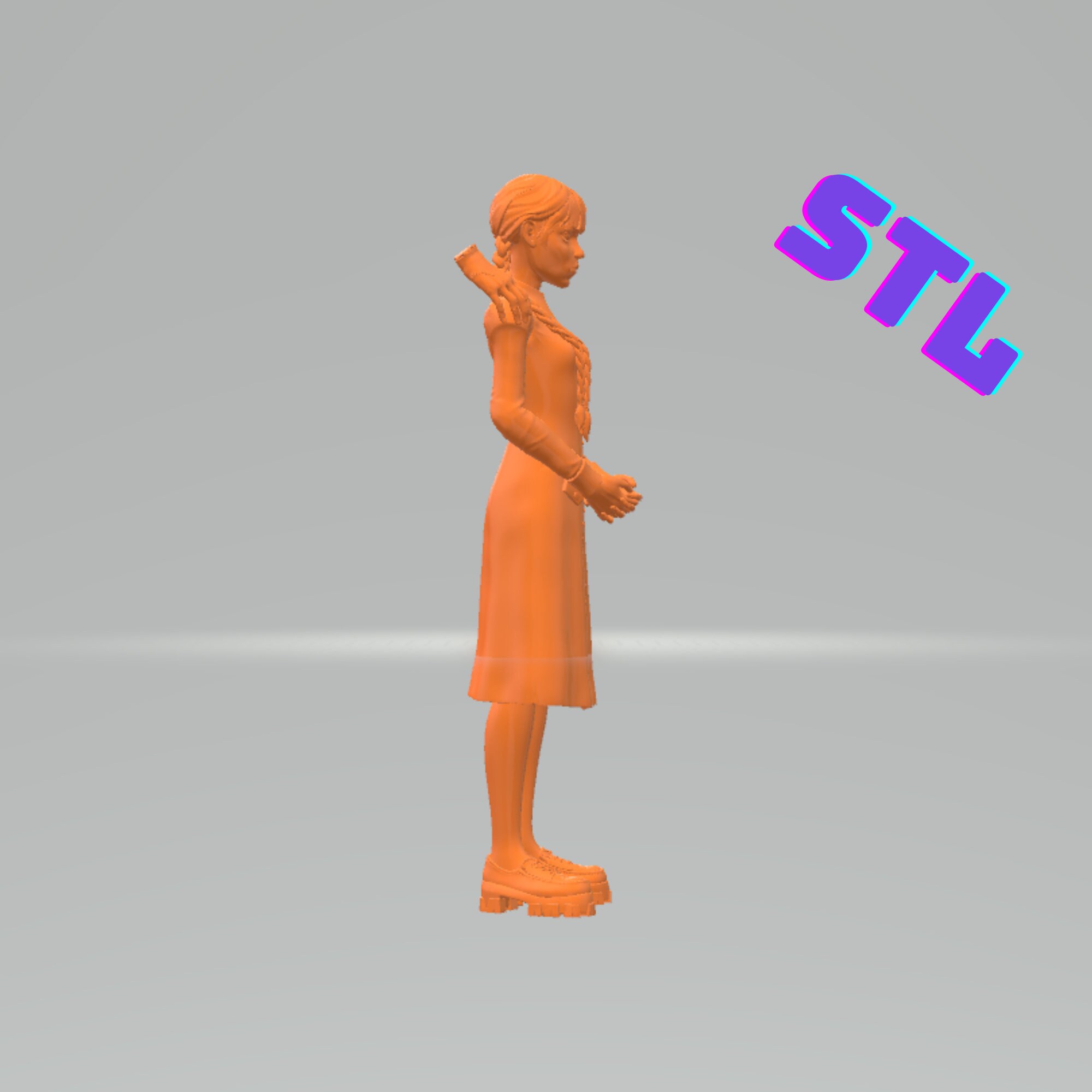 Wednesday Addams Character 3d Model Stl File - Etsy