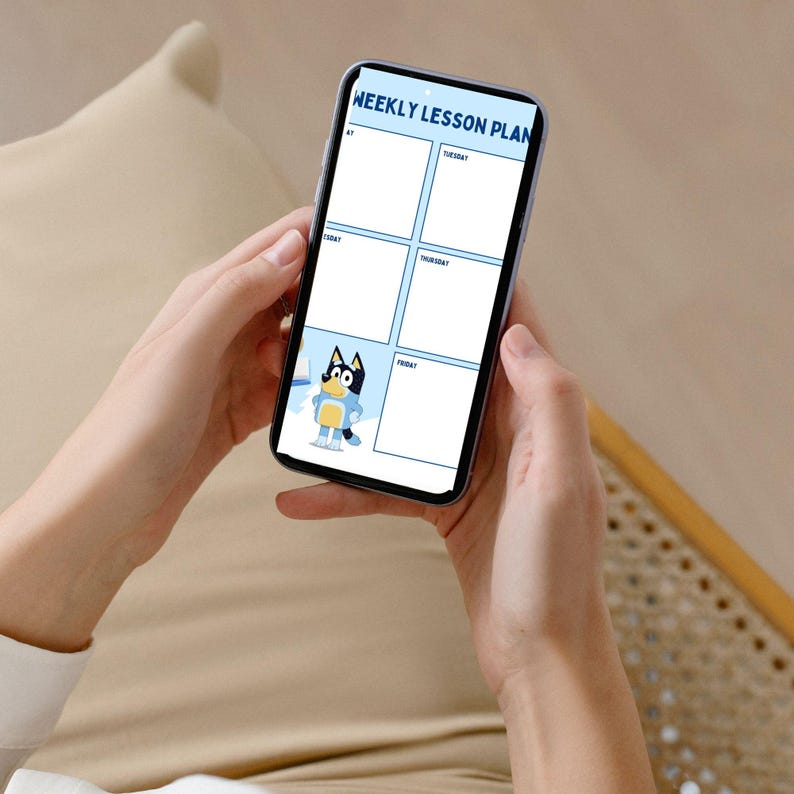 Bluey - Bingo Weekly Lesson Plan Template, Lesson Planner Printable ...