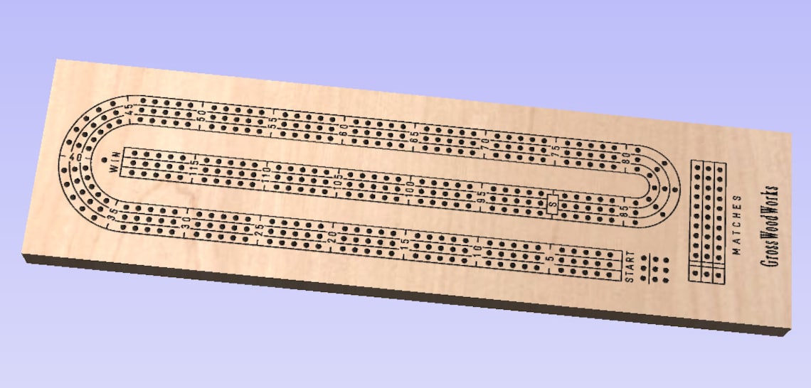 Cribbage Board Game CNC File SVG PDF Dxf Project Ideas Download Diy - Etsy