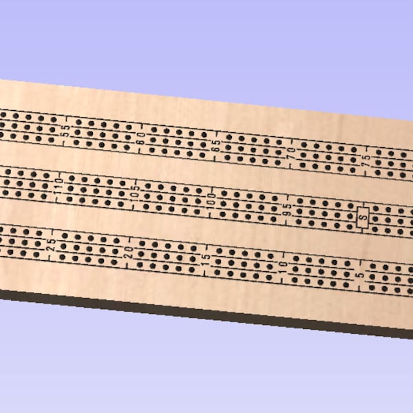 Cribbage Board Template SVG File for CNC and Laser - Etsy Canada