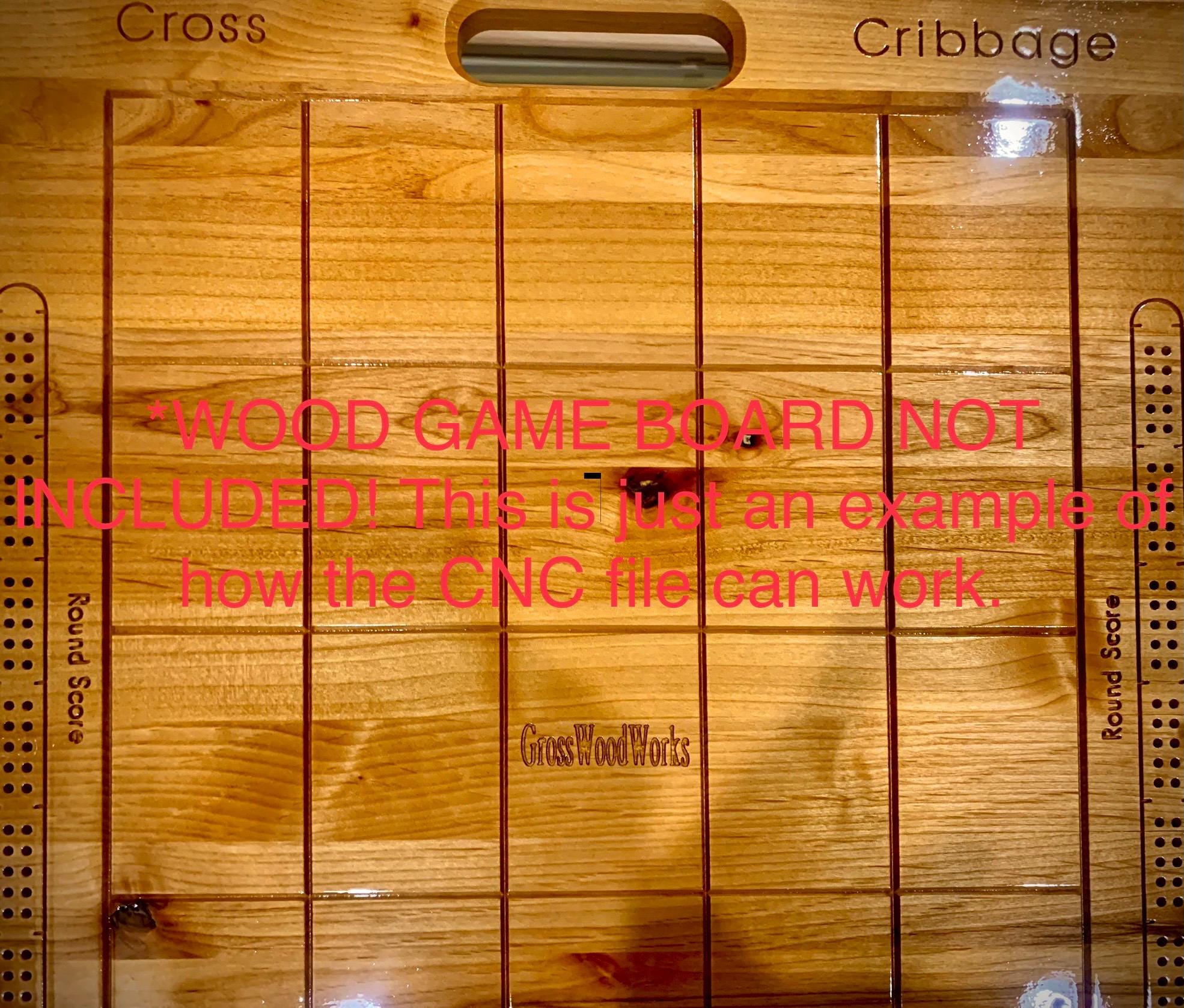 CNC File Cross Cribbage Game Board SVG PDF Dxf Download Diy Ideas - Etsy