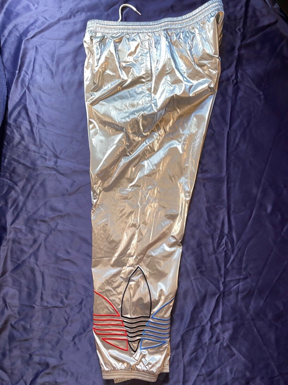 ADIDAS Cal Surf SILVER Pants Gloss Nylon Shiny Silky Vintage - Etsy UK