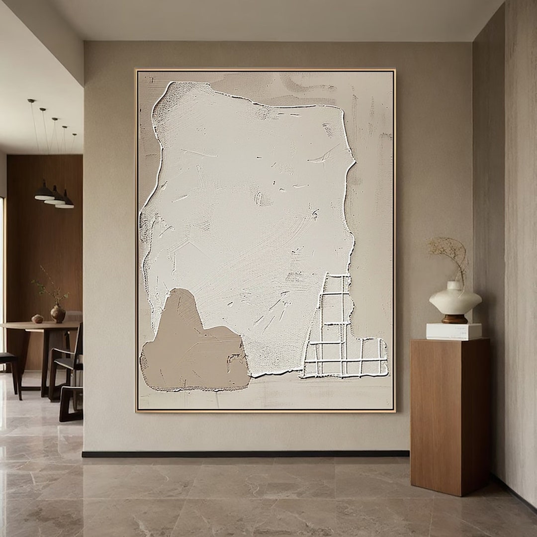 Beige 3D Texture Wall Art Beige Wabi Sabi Wall Art Beige Abstract Wall ...