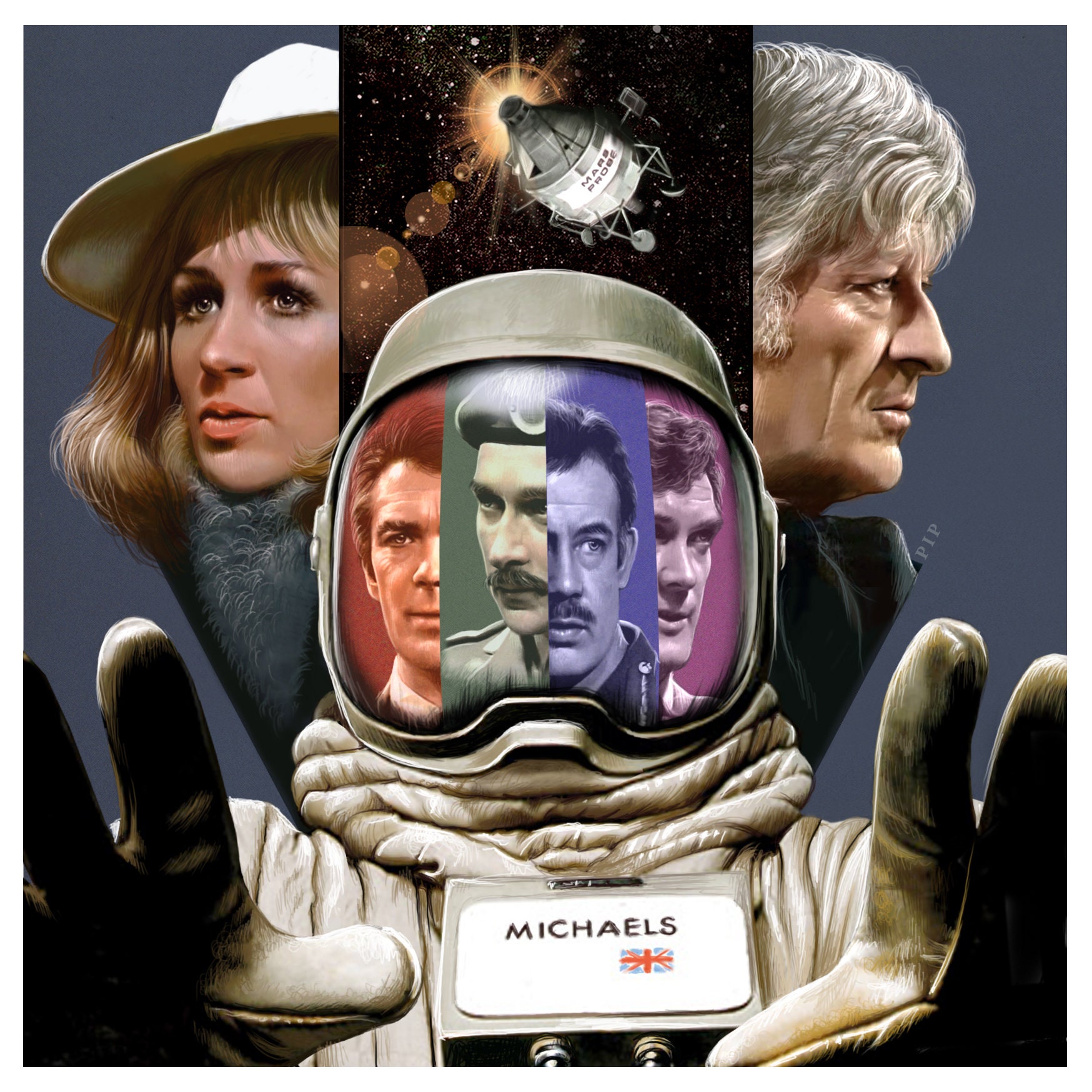 Doctor Who Print the Ambassadors of Death 148mm Square - Etsy
